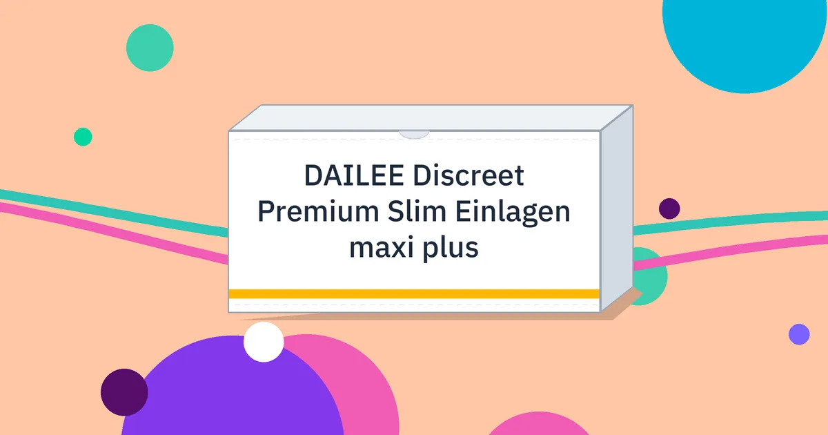 Symbolbild: Packung mit der Aufschrift DAILEE Discreet Premium Slim Einlagen maxi plus (PZN 19397394) – Verfügbarkeit und Bezug in Apotheken in Frankfurt am Main