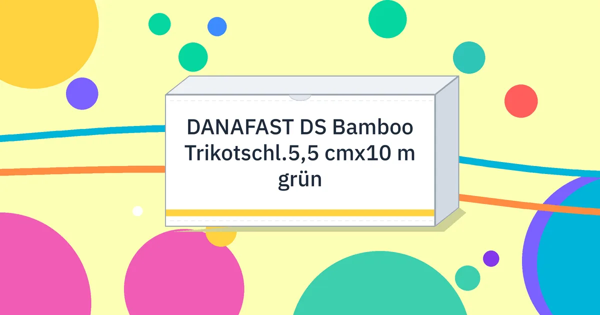 Symbolbild: Packung mit der Aufschrift DANAFAST DS Bamboo Trikotschl.5,5 cmx10 m grün (PZN 20810907) – Verfügbarkeit und Bezug in Apotheken in Frankfurt am Main