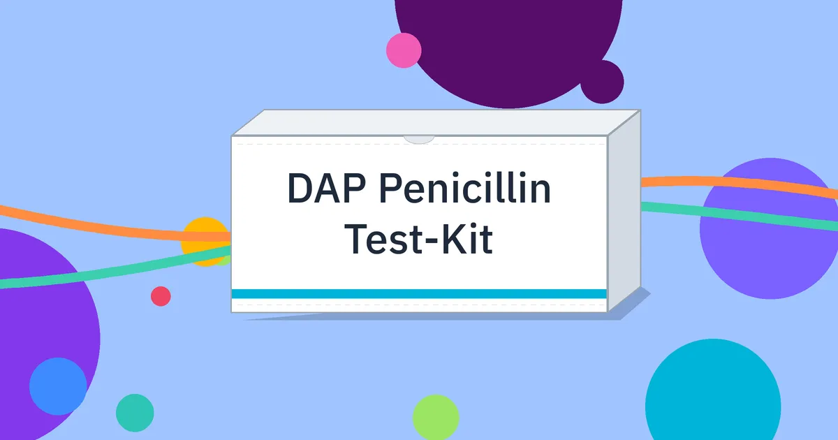 Symbolbild: Packung mit der Aufschrift DAP Penicillin Test-Kit (PZN 17507921) – Verfügbarkeit und Bezug in Apotheken in Frankfurt am Main