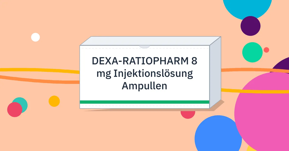 Symbolbild: Packung mit der Aufschrift DEXA-RATIOPHARM 8 mg Injektionslösung Ampullen (PZN 09205175) – Verfügbarkeit und Bezug in Apotheken in Frankfurt am Main