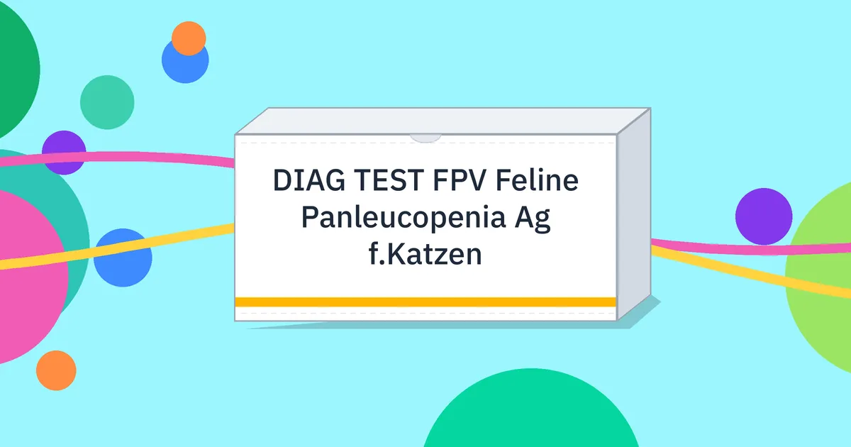 Symbolbild: Packung mit der Aufschrift DIAG TEST FPV Feline Panleucopenia Ag f.Katzen (PZN 17570730) – Verfügbarkeit und Bezug in Apotheken in Frankfurt am Main