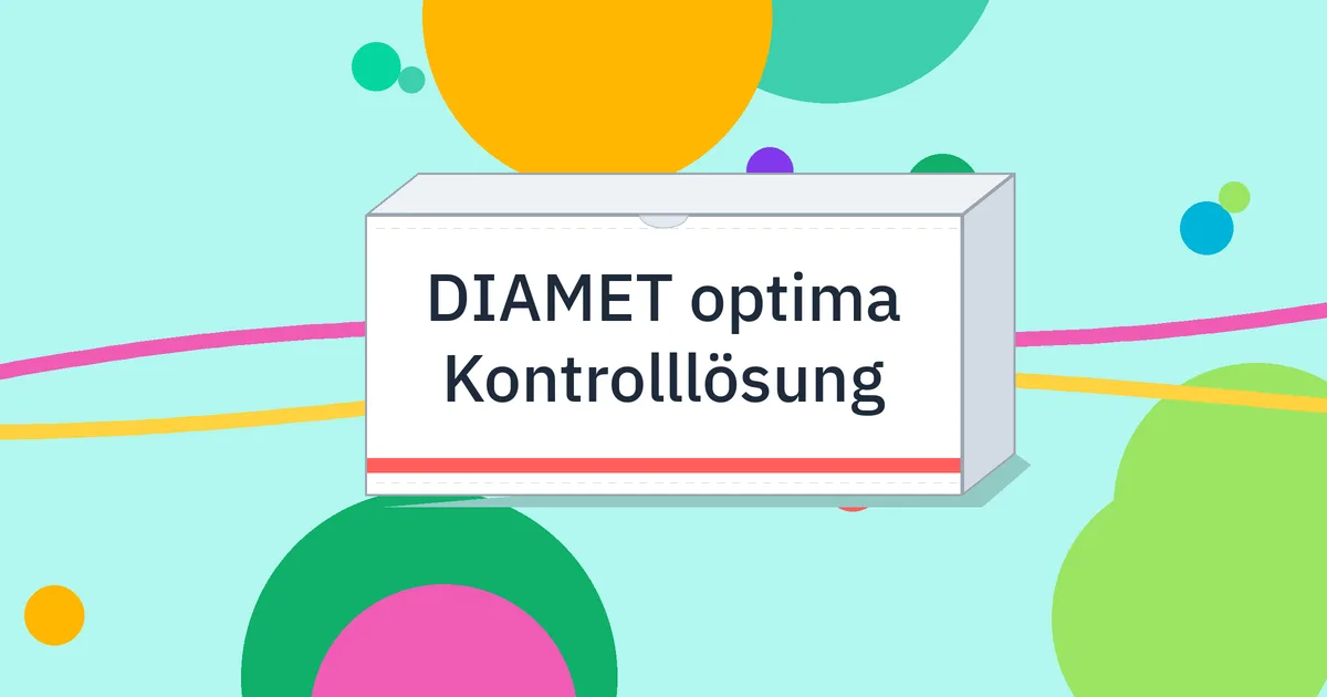 Symbolbild: Packung mit der Aufschrift DIAMET optima Kontrolllösung (PZN 03656505) – Verfügbarkeit und Bezug in Apotheken in Frankfurt am Main