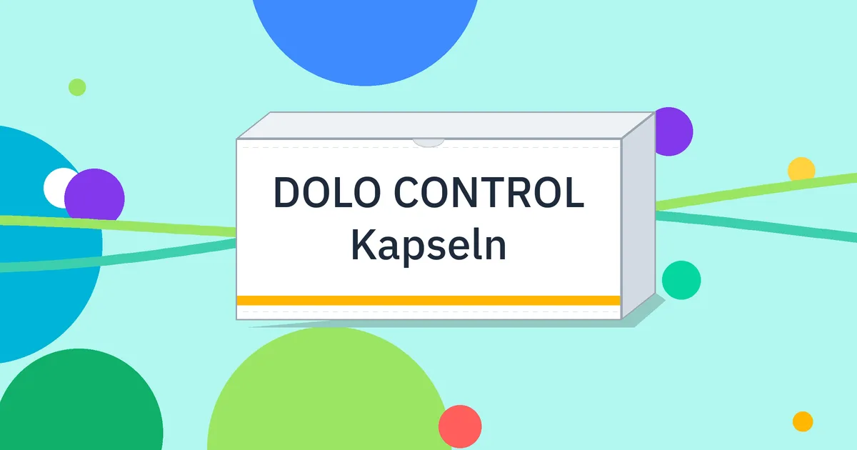 Symbolbild: Packung mit der Aufschrift DOLO CONTROL Kapseln (PZN 16793770) – Verfügbarkeit und Bezug in Apotheken in Frankfurt am Main