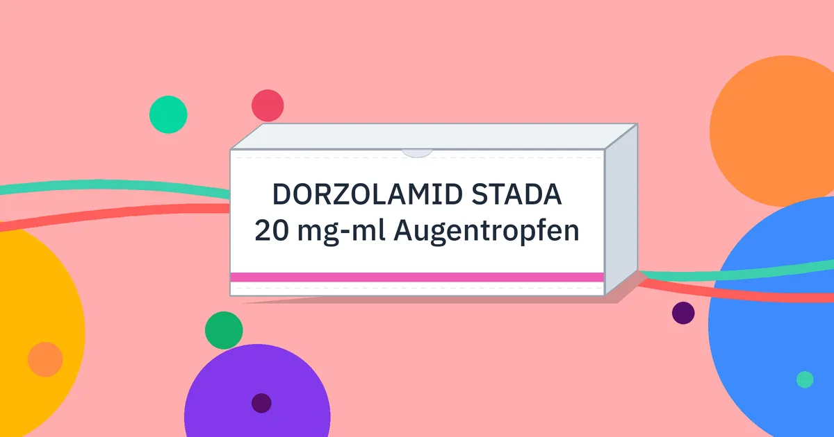 Symbolbild: Packung mit der Aufschrift DORZOLAMID STADA 20 mg-ml Augentropfen (PZN 08816250) – Verfügbarkeit und Bezug in Apotheken in Frankfurt am Main