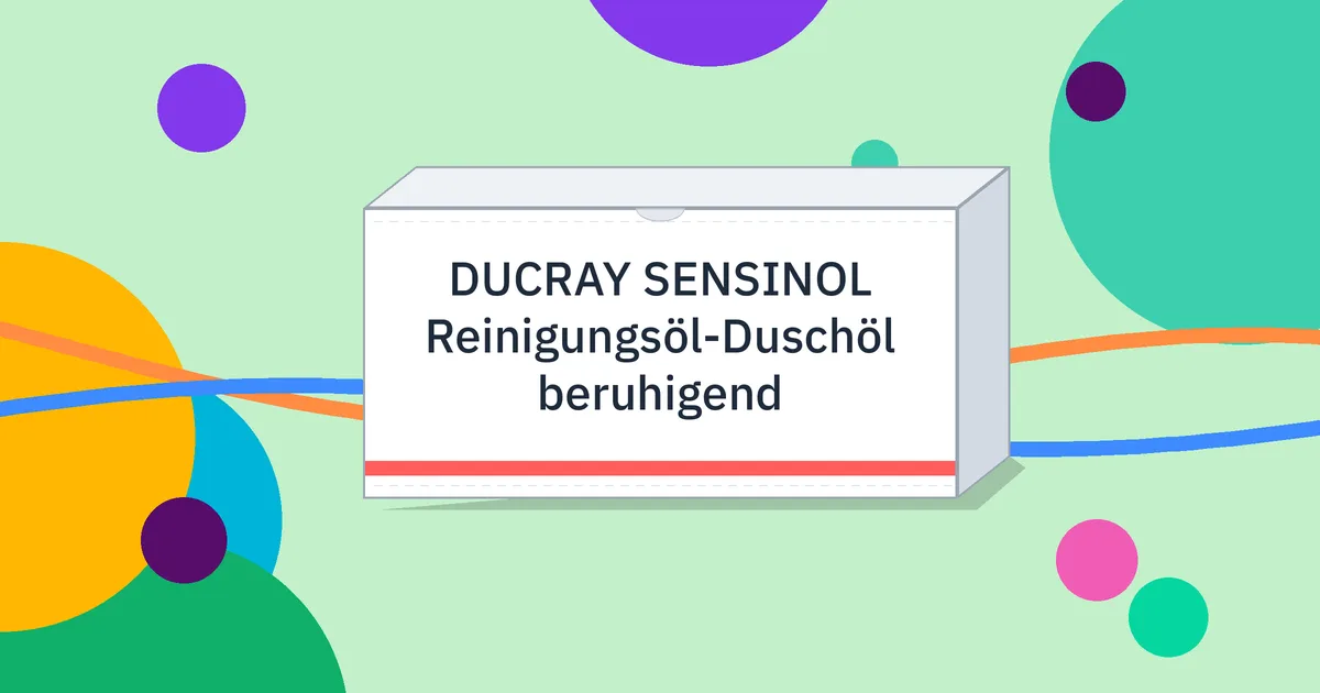 Symbolbild: Packung mit der Aufschrift DUCRAY SENSINOL Reinigungsöl-Duschöl beruhigend (PZN 11054766) – Verfügbarkeit und Bezug in Apotheken in Frankfurt am Main