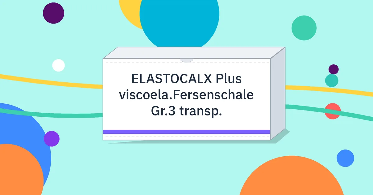 Symbolbild: Packung mit der Aufschrift ELASTOCALX Plus viscoela.Fersenschale Gr.3 transp. (PZN 13969398) – Verfügbarkeit und Bezug in Apotheken in Frankfurt am Main