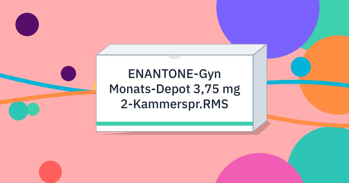 Symbolbild: Packung mit der Aufschrift ENANTONE-Gyn Monats-Depot 3,75 mg 2-Kammerspr.RMS (PZN 11229680) – Verfügbarkeit und Bezug in Apotheken in Frankfurt am Main