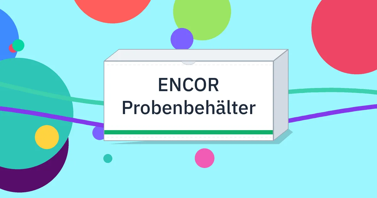 Symbolbild: Packung mit der Aufschrift ENCOR Probenbehälter (PZN 03576812) – Verfügbarkeit und Bezug in Apotheken in Frankfurt am Main