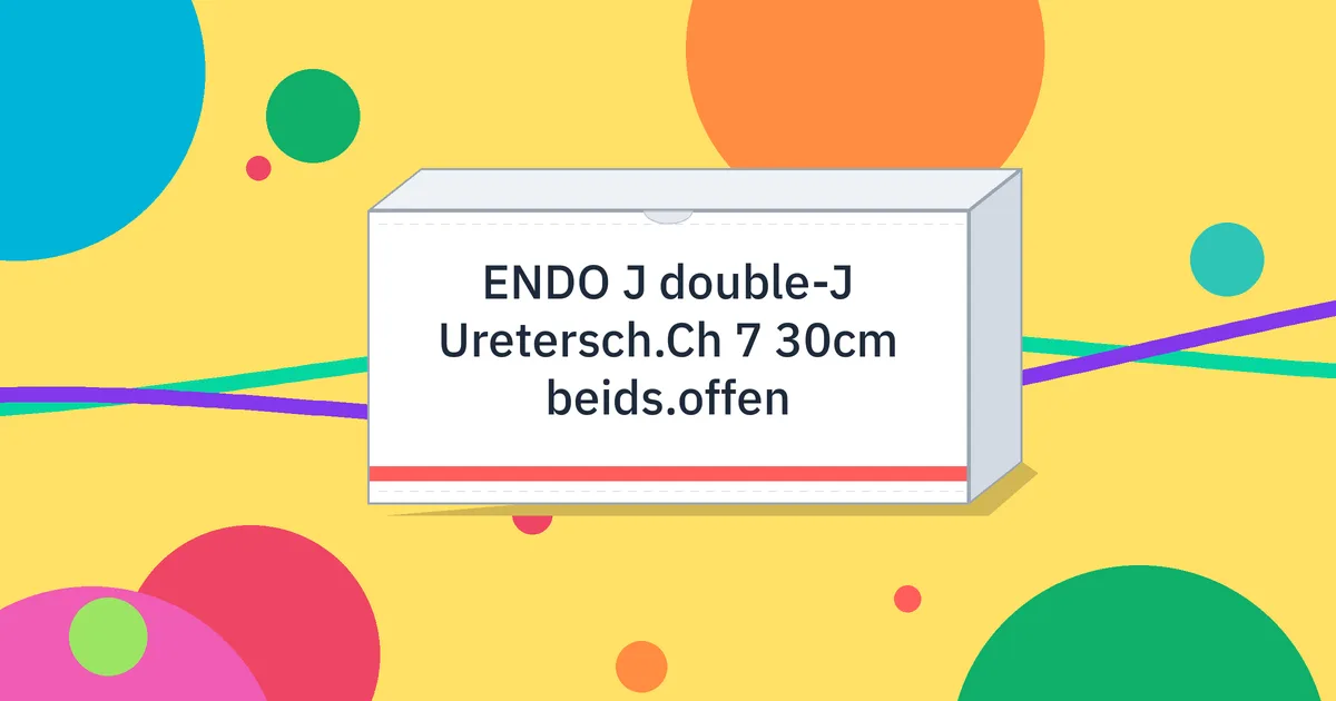 Symbolbild: Packung mit der Aufschrift ENDO J double-J Uretersch.Ch 7 30cm beids.offen (PZN 00439090) – Verfügbarkeit und Bezug in Apotheken in Frankfurt am Main