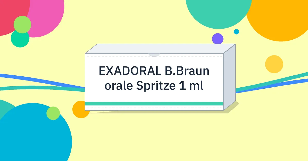Symbolbild: Packung mit der Aufschrift EXADORAL B.Braun orale Spritze 1 ml (PZN 10193218) – Verfügbarkeit und Bezug in Apotheken in Frankfurt am Main