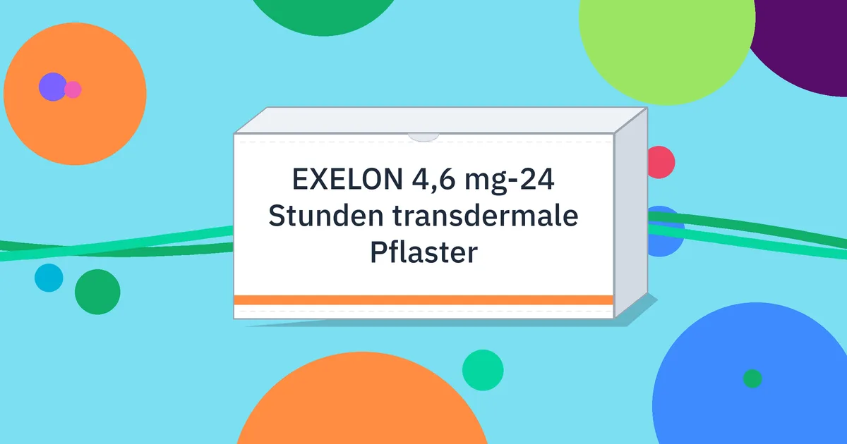 Symbolbild: Packung mit der Aufschrift EXELON 4,6 mg-24 Stunden transdermale Pflaster (PZN 09929588) – Verfügbarkeit und Bezug in Apotheken in Frankfurt am Main