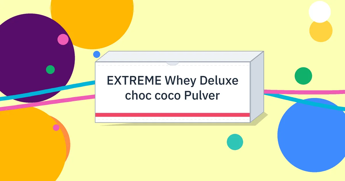 Symbolbild: Packung mit der Aufschrift EXTREME Whey Deluxe choc coco Pulver (PZN 09335943) – Verfügbarkeit und Bezug in Apotheken in Frankfurt am Main