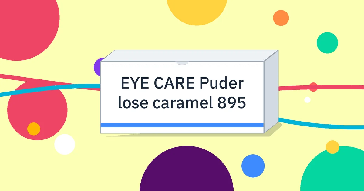 Symbolbild: Packung mit der Aufschrift EYE CARE Puder lose caramel 895 (PZN 01452313) – Verfügbarkeit und Bezug in Apotheken in Frankfurt am Main