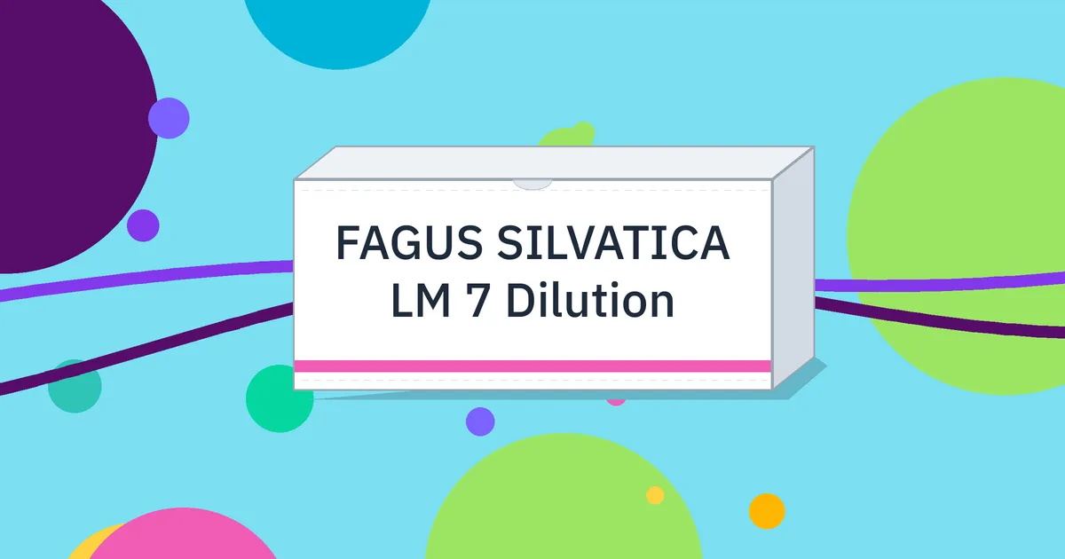 Symbolbild: Packung mit der Aufschrift FAGUS SILVATICA LM 7 Dilution (PZN 13486895) – Verfügbarkeit und Bezug in Apotheken in Frankfurt am Main