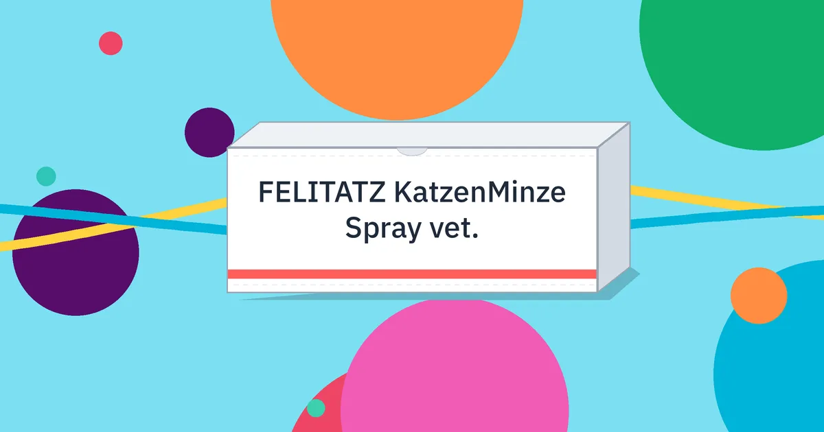 Symbolbild: Packung mit der Aufschrift FELITATZ KatzenMinze Spray vet. (PZN 17580585) – Verfügbarkeit und Bezug in Apotheken in Frankfurt am Main