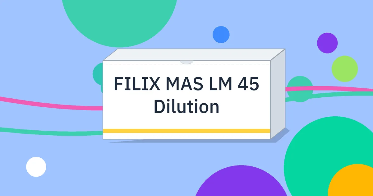 Symbolbild: Packung mit der Aufschrift FILIX MAS LM 45 Dilution (PZN 13489043) – Verfügbarkeit und Bezug in Apotheken in Frankfurt am Main