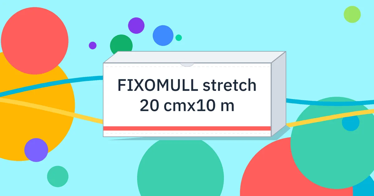 Symbolbild: Packung mit der Aufschrift FIXOMULL stretch 20 cmx10 m (PZN 20610798) – Verfügbarkeit und Bezug in Apotheken in Frankfurt am Main