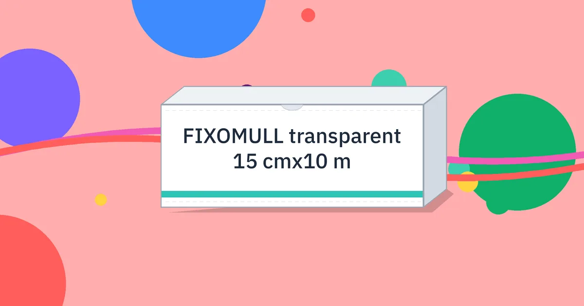 Symbolbild: Packung mit der Aufschrift FIXOMULL transparent 15 cmx10 m (PZN 15886937) – Verfügbarkeit und Bezug in Apotheken in Frankfurt am Main