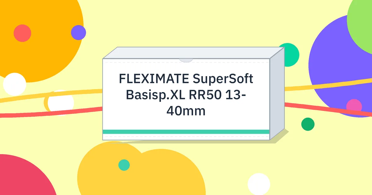Symbolbild: Packung mit der Aufschrift FLEXIMATE SuperSoft Basisp.XL RR50 13-40mm (PZN 09070114) – Verfügbarkeit und Bezug in Apotheken in Frankfurt am Main