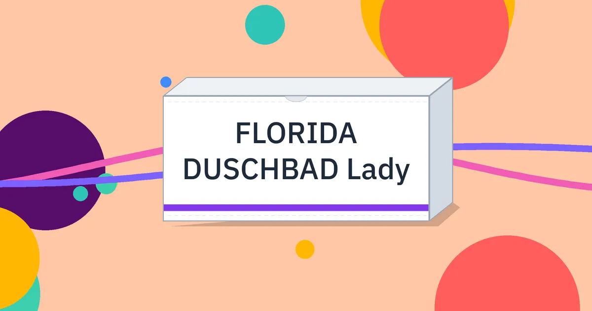 Symbolbild: Packung mit der Aufschrift FLORIDA DUSCHBAD Lady (PZN 08706219) – Verfügbarkeit und Bezug in Apotheken in Frankfurt am Main