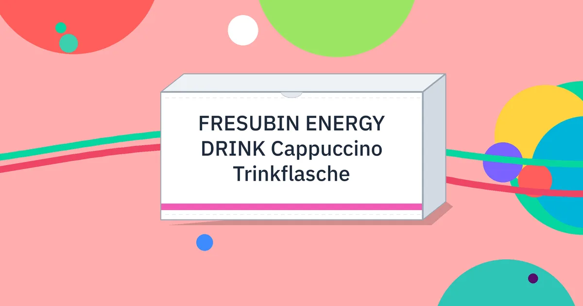 Symbolbild: Packung mit der Aufschrift FRESUBIN ENERGY DRINK Cappuccino Trinkflasche (PZN 19843327) – Verfügbarkeit und Bezug in Apotheken in Frankfurt am Main
