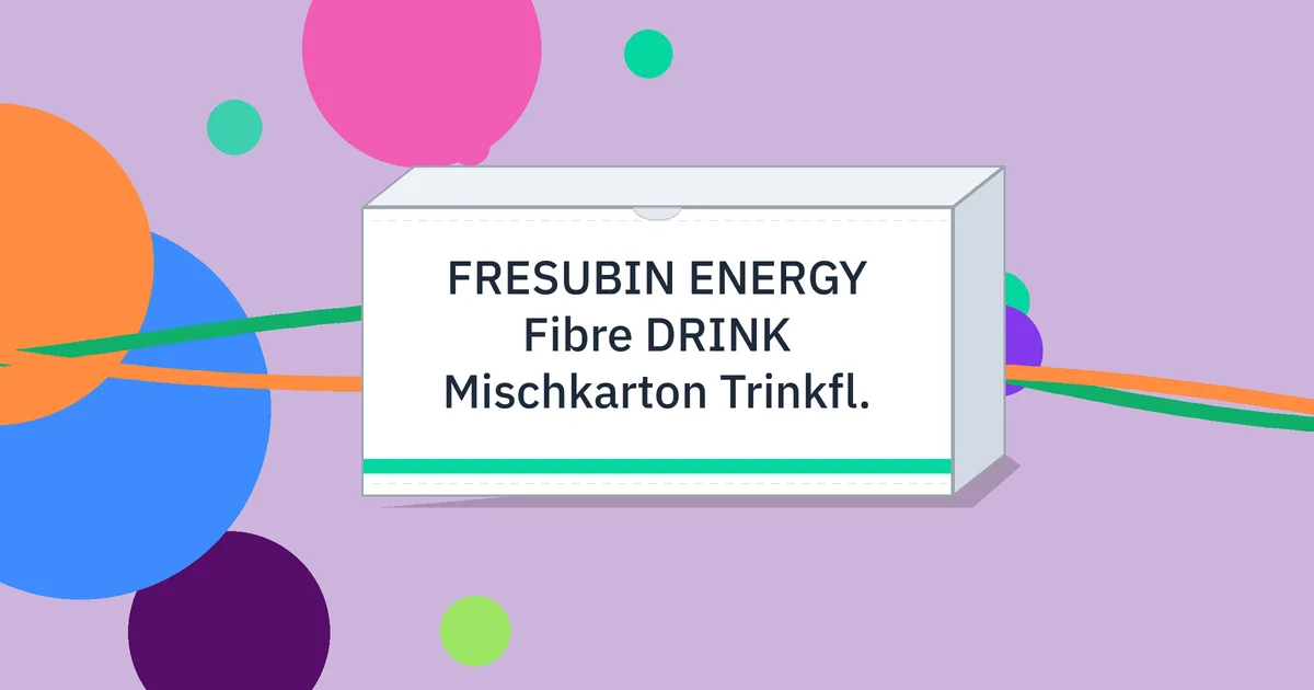 Symbolbild: Packung mit der Aufschrift FRESUBIN ENERGY Fibre DRINK Mischkarton Trinkfl. (PZN 18190691) – Verfügbarkeit und Bezug in Apotheken in Frankfurt am Main