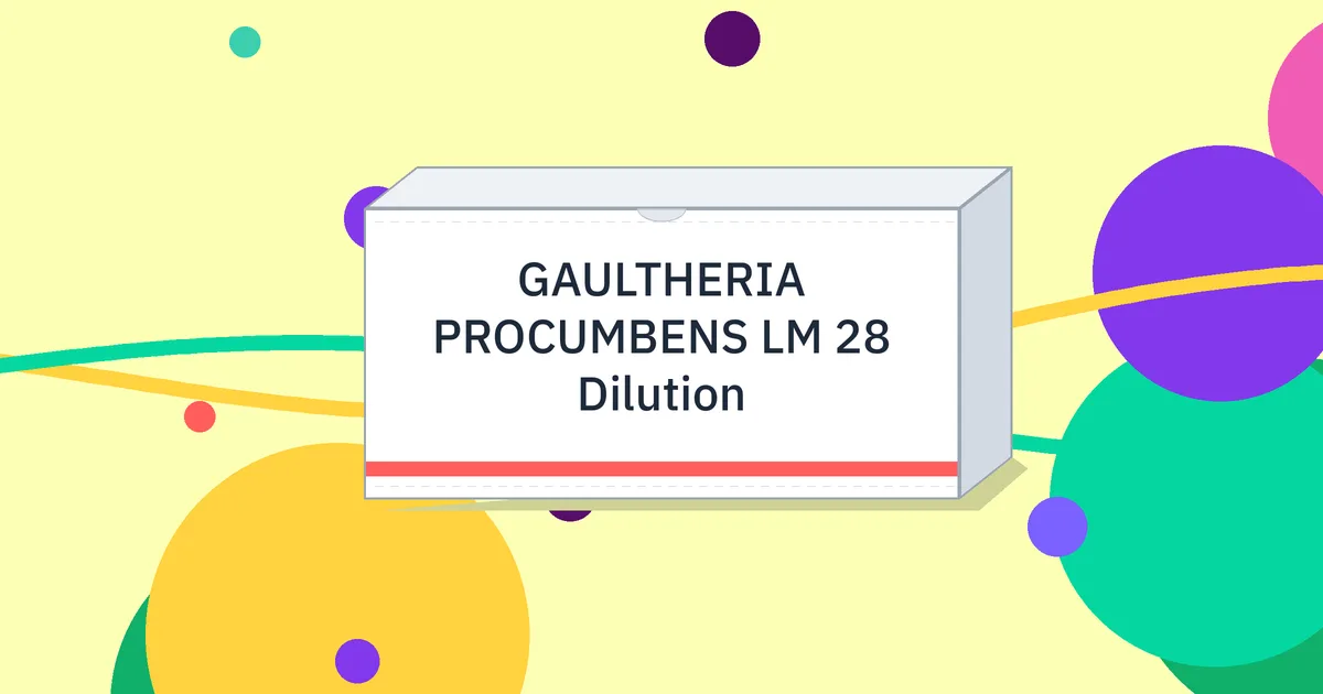 Symbolbild: Packung mit der Aufschrift GAULTHERIA PROCUMBENS LM 28 Dilution (PZN 13499188) – Verfügbarkeit und Bezug in Apotheken in Frankfurt am Main