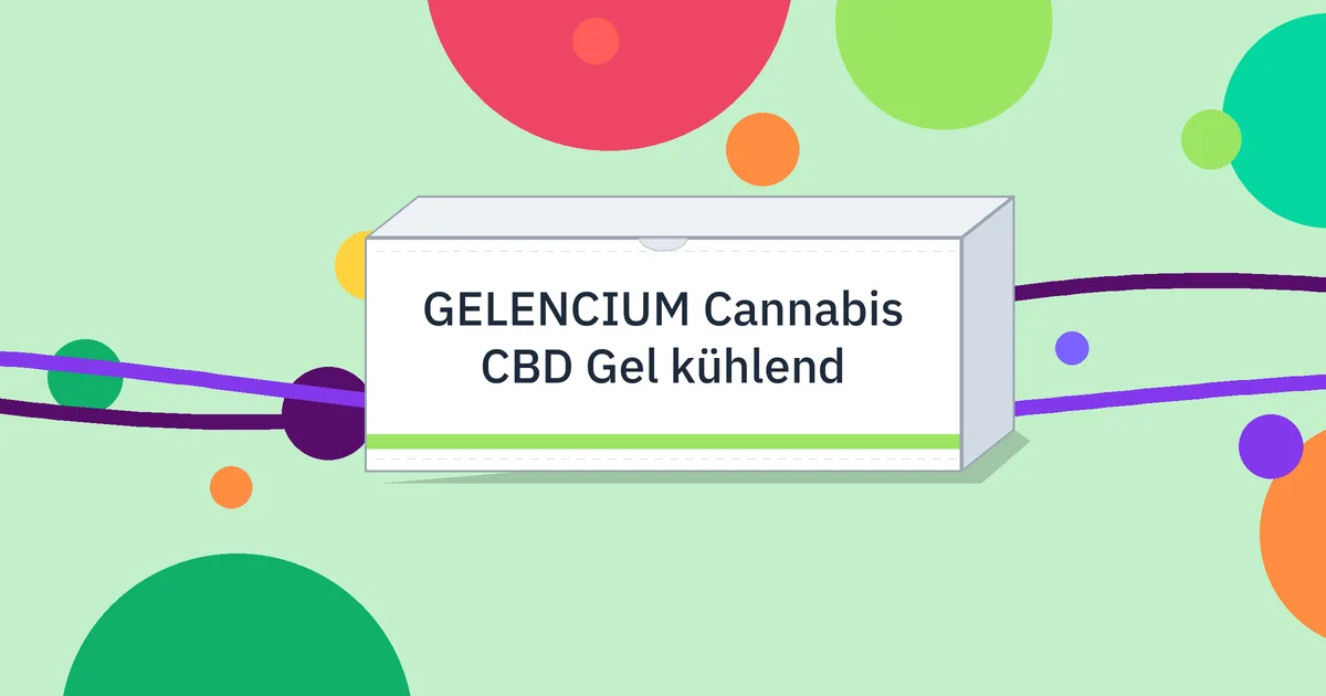 Symbolbild: Packung mit der Aufschrift GELENCIUM Cannabis CBD Gel kühlend (PZN 20002780) – Verfügbarkeit und Bezug in Apotheken in Frankfurt am Main