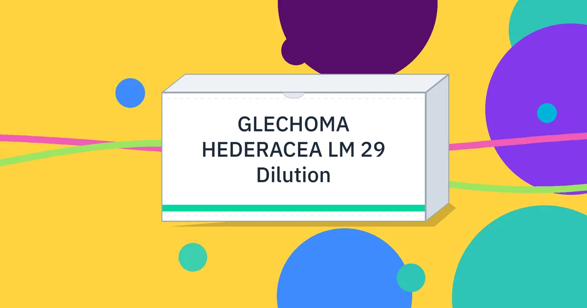 Symbolbild: Packung mit der Aufschrift GLECHOMA HEDERACEA LM 29 Dilution (PZN 13543481) – Verfügbarkeit und Bezug in Apotheken in Frankfurt am Main