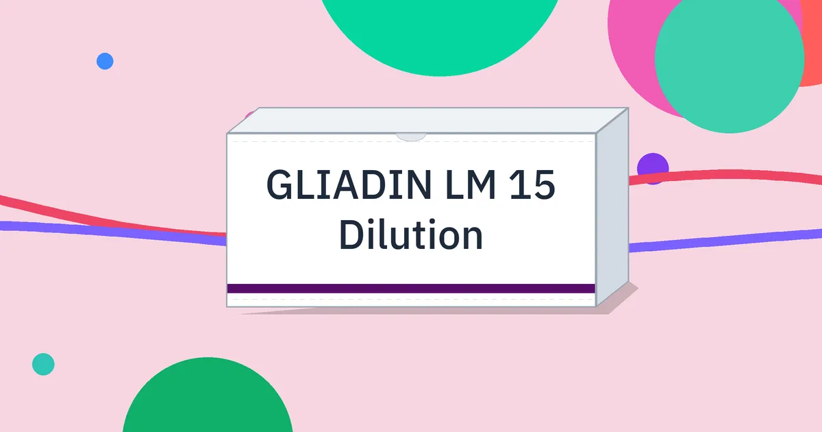 Symbolbild: Packung mit der Aufschrift GLIADIN LM 15 Dilution (PZN 13544233) – Verfügbarkeit und Bezug in Apotheken in Frankfurt am Main