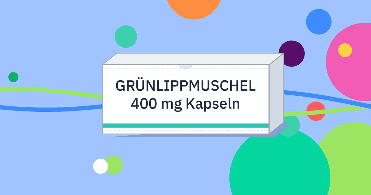 Symbolbild: Packung mit der Aufschrift GRÜNLIPPMUSCHEL 400 mg Kapseln (PZN 11516534) – Verfügbarkeit und Bezug in Apotheken in Frankfurt am Main