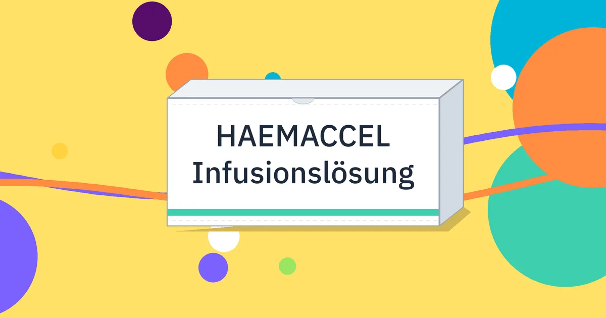 Symbolbild: Packung mit der Aufschrift HAEMACCEL Infusionslösung (PZN 16729016) – Verfügbarkeit und Bezug in Apotheken in Frankfurt am Main