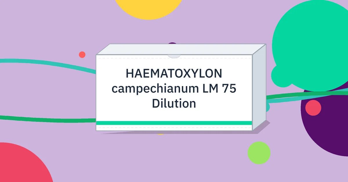 Symbolbild: Packung mit der Aufschrift HAEMATOXYLON campechianum LM 75 Dilution (PZN 13549584) – Verfügbarkeit und Bezug in Apotheken in Frankfurt am Main