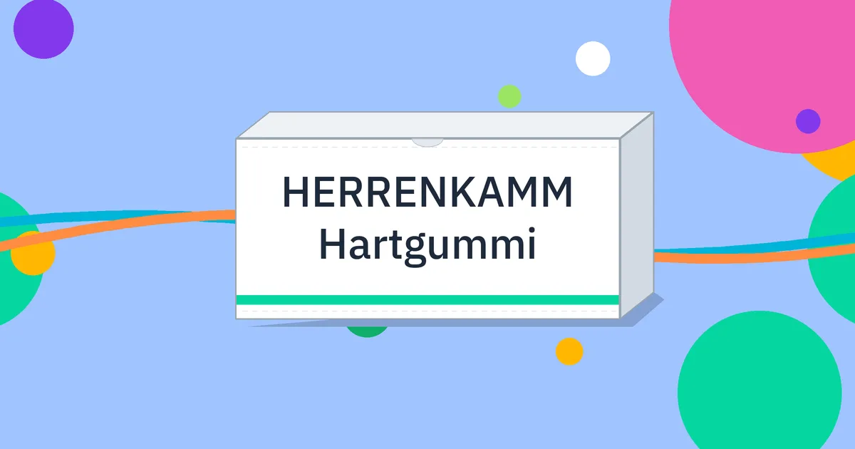 Symbolbild: Packung mit der Aufschrift HERRENKAMM Hartgummi (PZN 03017225) – Verfügbarkeit und Bezug in Apotheken in Frankfurt am Main