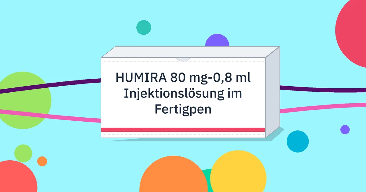 Symbolbild: Packung mit der Aufschrift HUMIRA 80 mg-0,8 ml Injektionslösung im Fertigpen (PZN 14288826) – Verfügbarkeit und Bezug in Apotheken in Frankfurt am Main