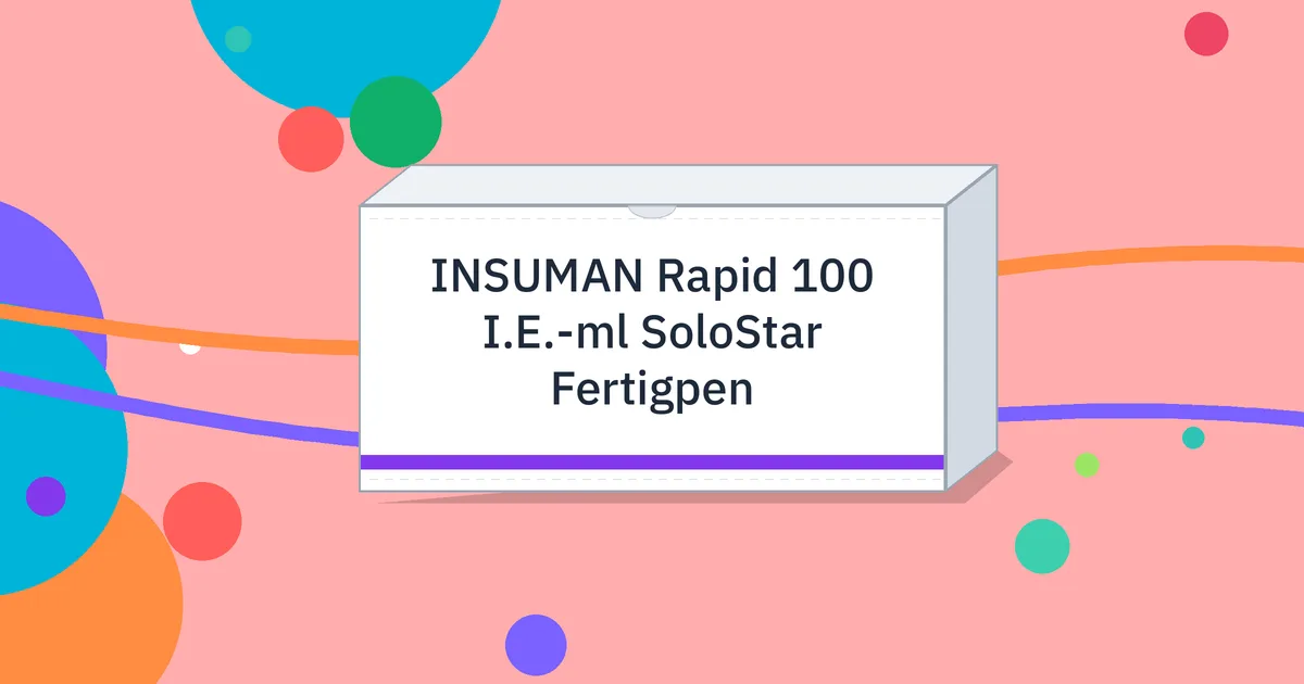 Symbolbild: Packung mit der Aufschrift INSUMAN Rapid 100 I.E.-ml SoloStar Fertigpen (PZN 08761098) – Verfügbarkeit und Bezug in Apotheken in Frankfurt am Main
