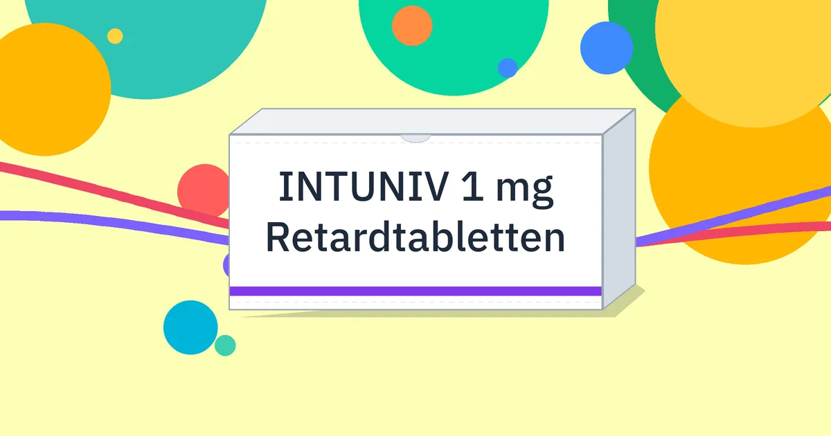 Symbolbild: Packung mit der Aufschrift INTUNIV 1 mg Retardtabletten (PZN 19439715) – Verfügbarkeit und Bezug in Apotheken in Frankfurt am Main