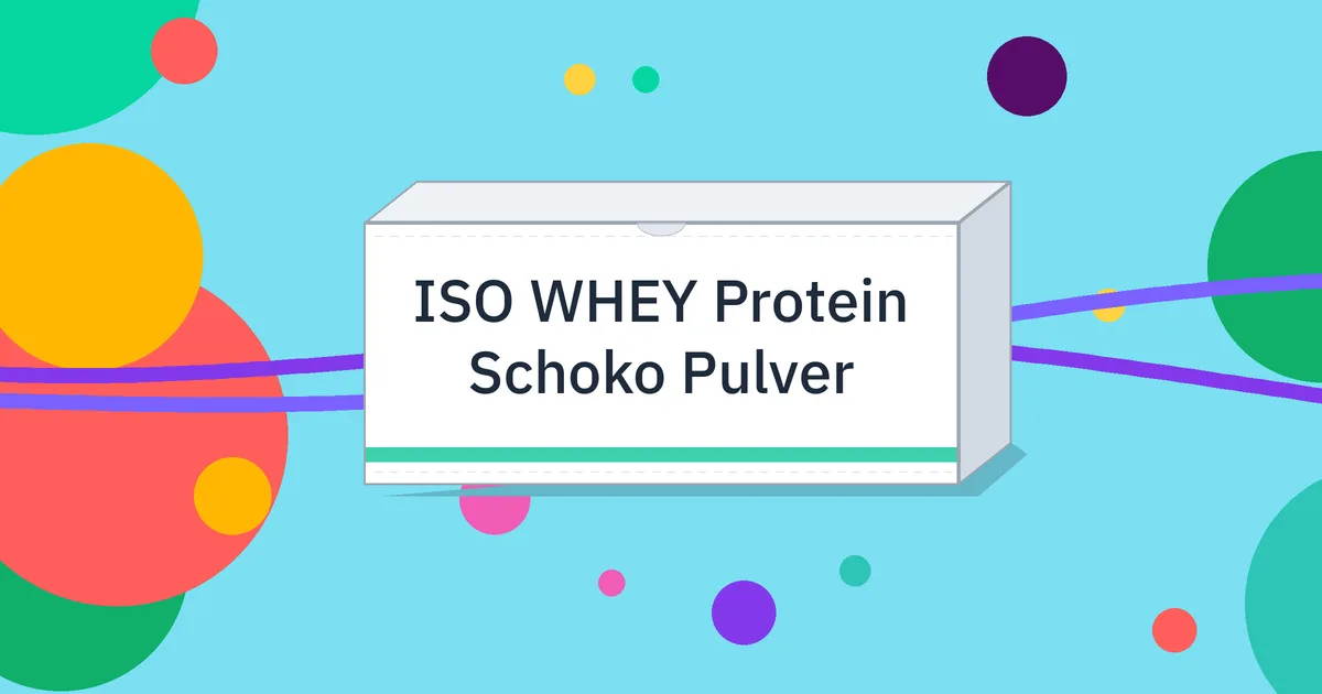 Symbolbild: Packung mit der Aufschrift ISO WHEY Protein Schoko Pulver (PZN 07302000) – Verfügbarkeit und Bezug in Apotheken in Frankfurt am Main