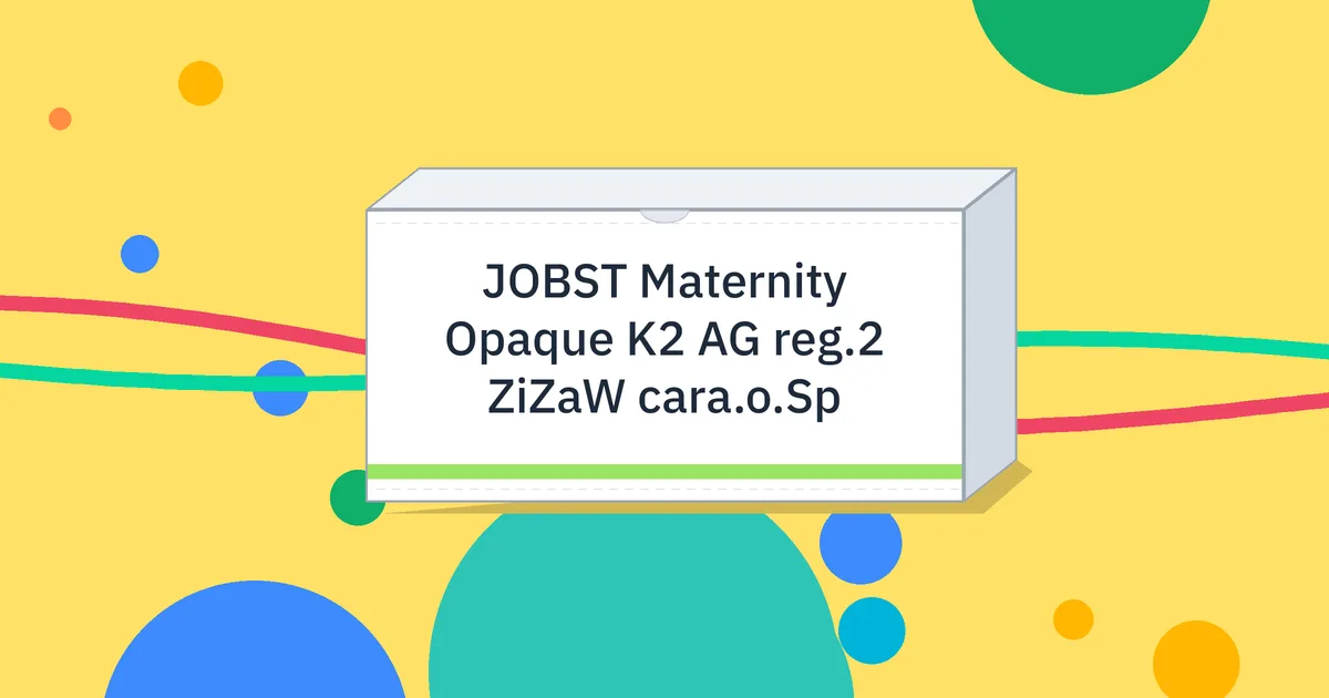 Symbolbild: Packung mit der Aufschrift JOBST Maternity Opaque K2 AG reg.2 ZiZaW cara.o.Sp (PZN 15851229) – Verfügbarkeit und Bezug in Apotheken in Frankfurt am Main