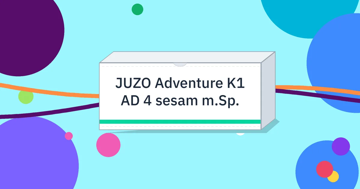 Symbolbild: Packung mit der Aufschrift JUZO Adventure K1 AD 4 sesam m.Sp. (PZN 16492063) – Verfügbarkeit und Bezug in Apotheken in Frankfurt am Main