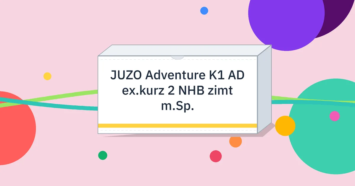 Symbolbild: Packung mit der Aufschrift JUZO Adventure K1 AD ex.kurz 2 NHB zimt m.Sp. (PZN 16493677) – Verfügbarkeit und Bezug in Apotheken in Frankfurt am Main
