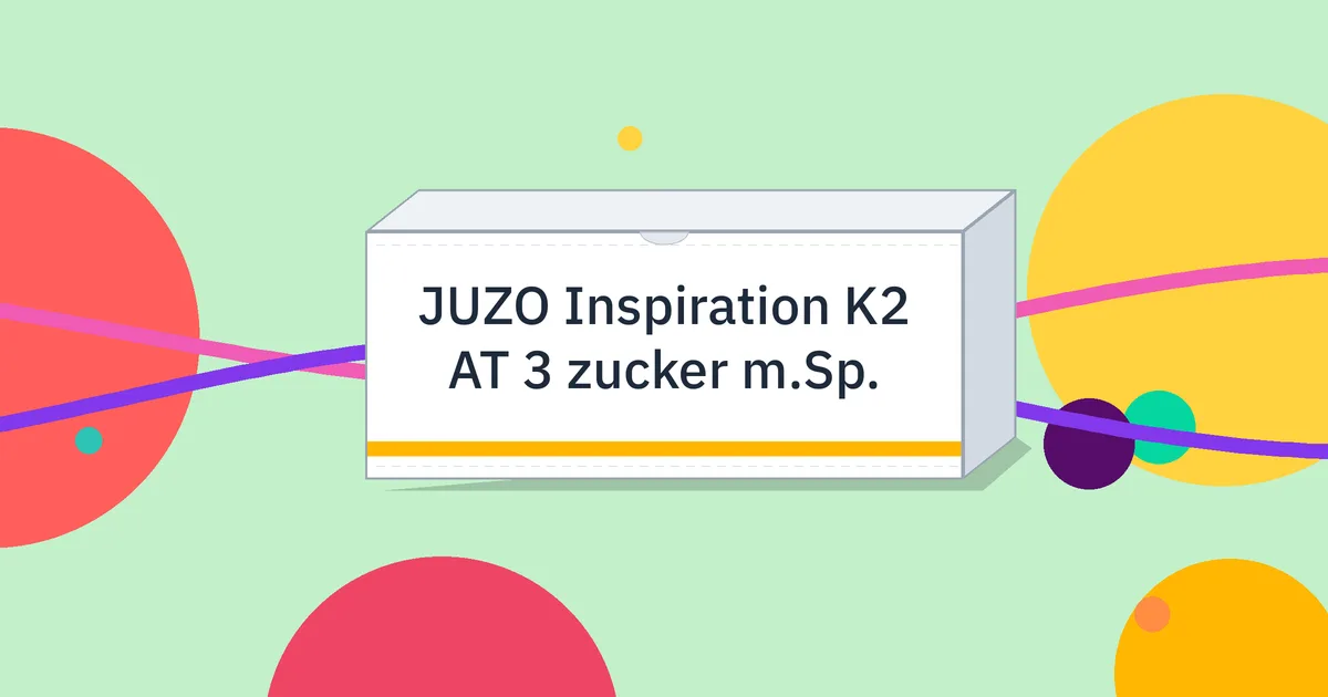 Symbolbild: Packung mit der Aufschrift JUZO Inspiration K2 AT 3 zucker m.Sp. (PZN 14926592) – Verfügbarkeit und Bezug in Apotheken in Frankfurt am Main