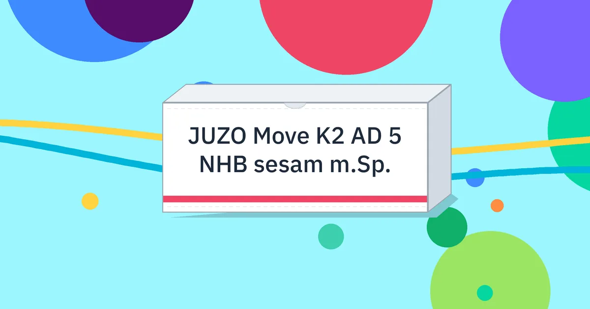 Symbolbild: Packung mit der Aufschrift JUZO Move K2 AD 5 NHB sesam m.Sp. (PZN 18507455) – Verfügbarkeit und Bezug in Apotheken in Frankfurt am Main
