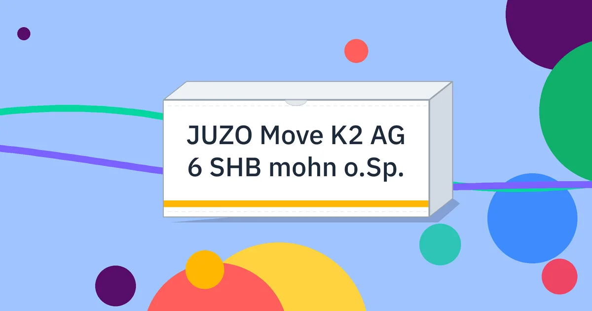 Symbolbild: Packung mit der Aufschrift JUZO Move K2 AG 6 SHB mohn o.Sp. (PZN 18557648) – Verfügbarkeit und Bezug in Apotheken in Frankfurt am Main