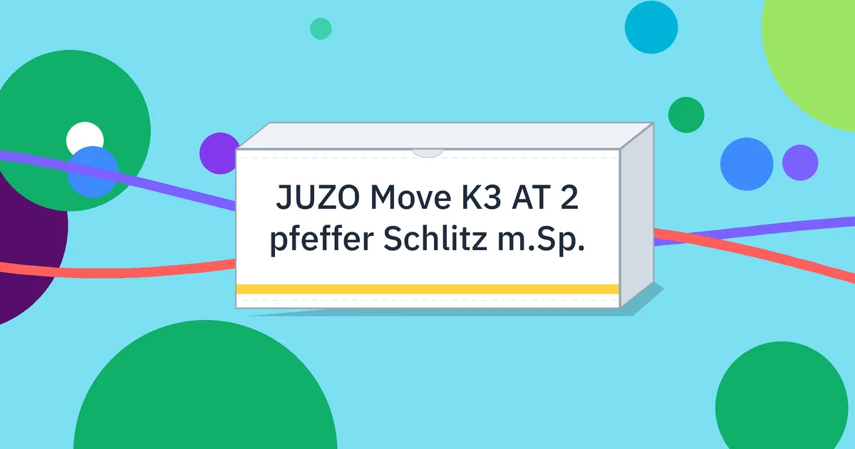 Symbolbild: Packung mit der Aufschrift JUZO Move K3 AT 2 pfeffer Schlitz m.Sp. (PZN 20677785) – Verfügbarkeit und Bezug in Apotheken in Frankfurt am Main