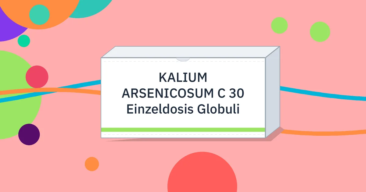 Symbolbild: Packung mit der Aufschrift KALIUM ARSENICOSUM C 30 Einzeldosis Globuli (PZN 02694260) – Verfügbarkeit und Bezug in Apotheken in Frankfurt am Main