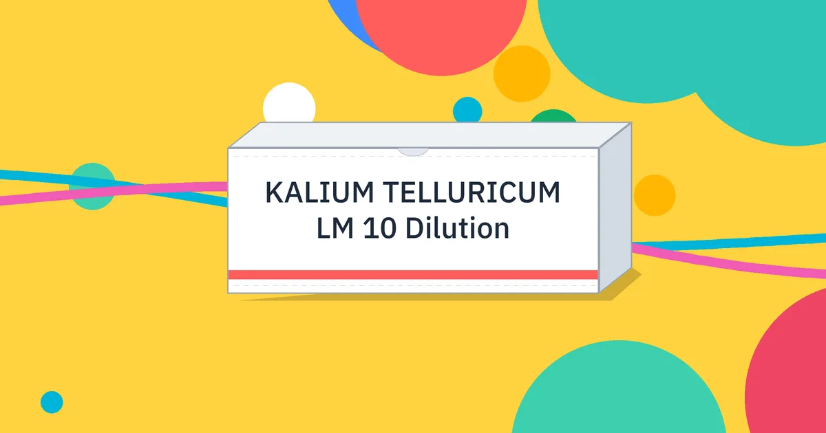 Symbolbild: Packung mit der Aufschrift KALIUM TELLURICUM LM 10 Dilution (PZN 12927216) – Verfügbarkeit und Bezug in Apotheken in Frankfurt am Main