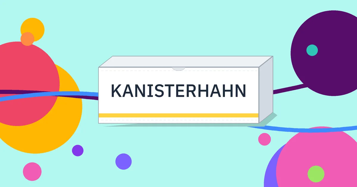 Symbolbild: Packung mit der Aufschrift KANISTERHAHN (PZN 02236698) – Verfügbarkeit und Bezug in Apotheken in Frankfurt am Main
