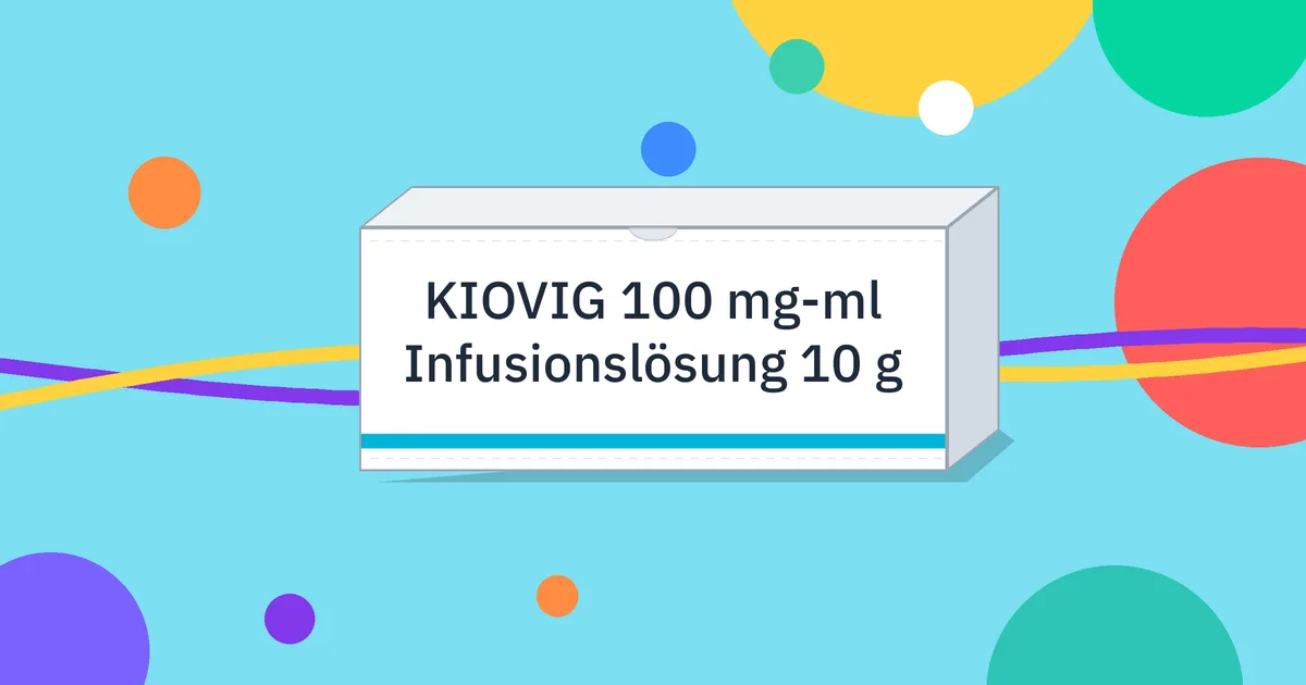 Symbolbild: Packung mit der Aufschrift KIOVIG 100 mg-ml Infusionslösung 10 g (PZN 12571972) – Verfügbarkeit und Bezug in Apotheken in Frankfurt am Main
