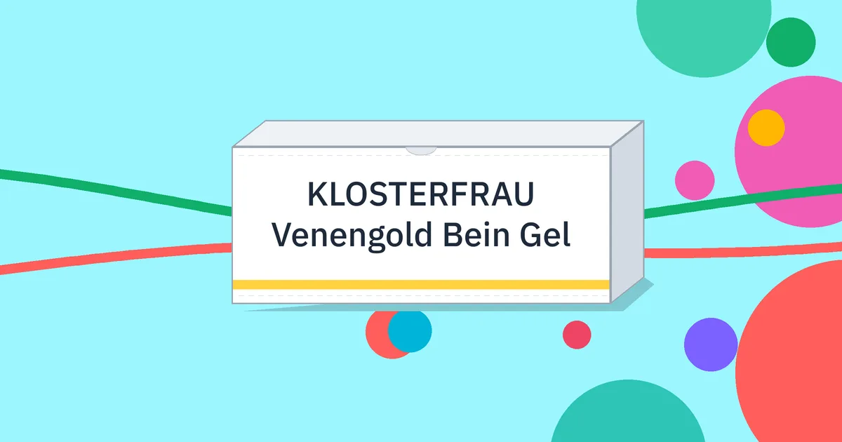 Symbolbild: Packung mit der Aufschrift KLOSTERFRAU Venengold Bein Gel (PZN 00659302) – Verfügbarkeit und Bezug in Apotheken in Frankfurt am Main